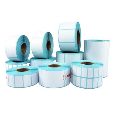 China Blue Glassine Liner Thermal Sticker with Scale Markings - Custom Sizes Available for Industrial Labeling Applications for sale