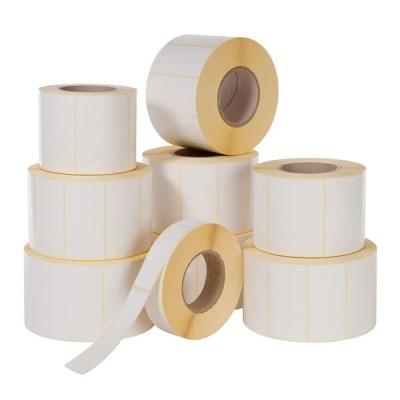 China Yellow Glassine Liner Adhesive Thermal Scale Sticker with Hotmelt Glue - Custom Sizes Available for sale