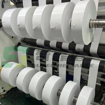 China 80gsm Semi Glossy Adhesive Label Material with 27N Peel Strength - SS Model Rubber Adhesive for Fabric & Curved Surfaces for sale