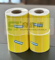 China Yellow Adhesive Thermal Label Sticker Weighing Paper 80x60mm for Industrial Scales and Packaging for sale