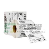 China DT Thermal Top Thermal Waybill Express Adhesive Label 100mm x 150mm Roll for sale