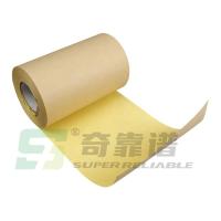 China HM0533 Light Brown Kraft Paper Adhesive Label Stock Sheets with PE Coating for Industrial Labeling Applications for sale