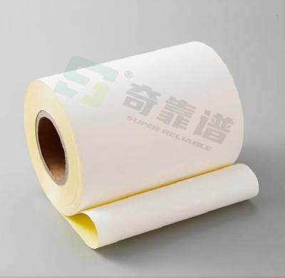 China 80gsm Vellum Paper Adhesive Matte Thermal Transfer Labelstock Roll with 24N Peel Strength for sale