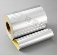 China Bright Silver Metalized PP Film Adhesive Labelstock Label Material Roll 50cm x 100m for sale