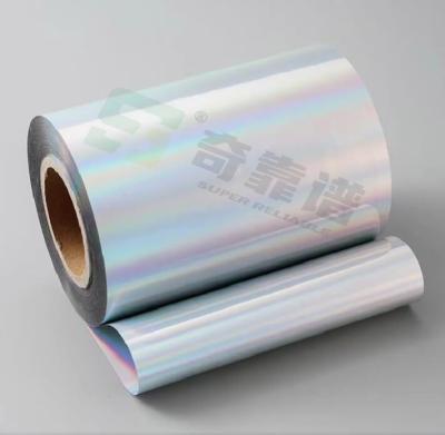 China Rainbow Film Adhesive Label Material Jumbo Roll 1.2m x 1000m for Industrial Use for sale