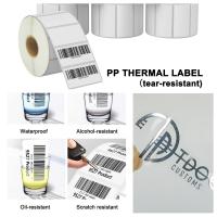China Matte PP Thermal Label Sticker 100mm Waterproof Tear Resistant Synthetic Paper for Industrial Use for sale