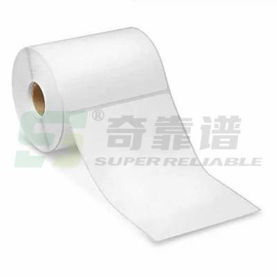 China 100mm x 150mm Adhesive Thermal Label Roll with Glassine Liner for Waybills and Barcode Printing for sale