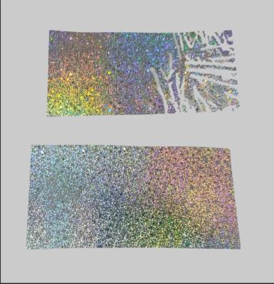 China Holographic Film Destructive Label Material Fragile Sticker Paper 0.05mm Thickness for sale