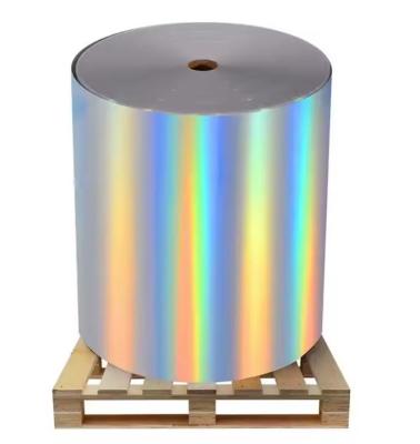 China Adhesive Holographic Film Labelstock WG4733 with Top Coating for Durable Labels for sale