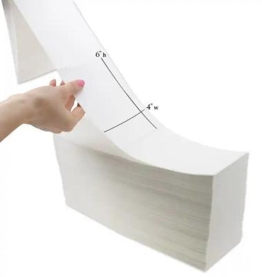China Adhesive Fanfold Shipping Labels 4x6 inch Durable Fanfold Stickers for Logistics for sale