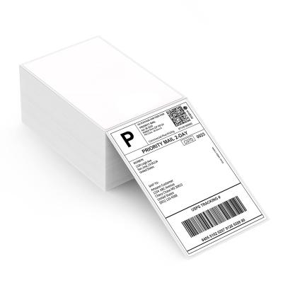 China Direct Thermal Adhesive Fanfold Stickers Waybill Labels 4x6 Inch for Shipping for sale
