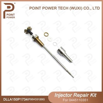 China Bosch Injector Repair Kit 0445110351 with DLLA150P1734 Nozzle and F00VC01200 Valve for Common Rail Systems for sale