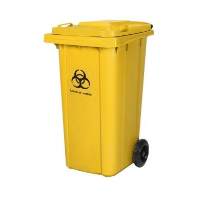 China 120L waste bin with wheels for sale