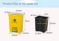 China 10L medical waste bin for sale
