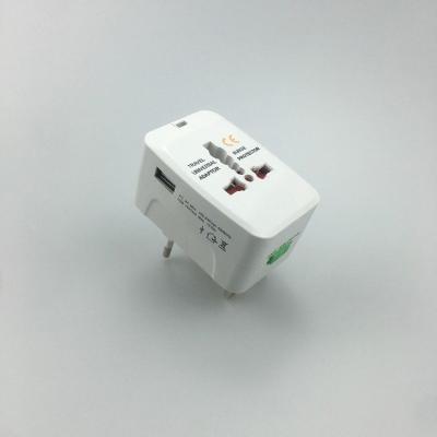 China One To Three Multi Outlet Commercial Wholesale USB 1A/2A Round Pin Conversion Plug Travel Adapter for sale
