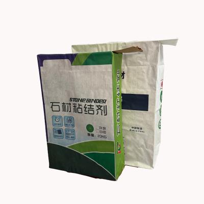 China Customizable Up To 7 Colors Block Bottom Valve Packing Cement Bags For Safe And Material Handling for sale