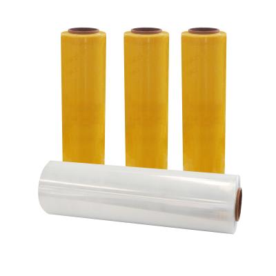 China 8um 60um Thickness Stretch Film 100 Percent Virgin LLDPE Single Sided Adhesive For Packaging Wrapping And Protection for sale