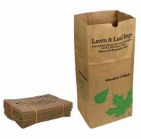 China Natural Brown Lawn Paper Bags with Custom Logo Printing Available, Naturally Degradable and Strong Load-bearing Capacity for Lawn Trimmings for sale