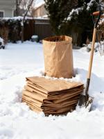 China High Strength Kraft Paper Bag for Leaf Waste with Moisture Resistant Biodegradable for sale