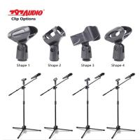 China 797Audio Wholesale Professional Microphone Stand Vocal Table Freely Adjustable Height Angle For Performance Custom Name Plate for sale