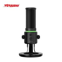 China 797Audio D502 USB Condenser Gaming Recording Microphone Housing for Computer Live Broadcast Streaming with LED Light WHOLESALE for sale