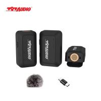 China 797AUDIO WCR02 2.4ghz Wireless Lavalier Microphone for Iphone, Smartphone Camera Lavalier Microphones Recording Microphone for sale