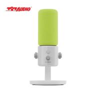 China 797Audio D502 Colorful White Condenser Microphone Gaming Mic RGB Professional Karaoke USB Microphones RGB Gaming Microphones for sale