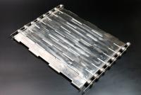 China Large Aperture Open Industrial Metal Mesh Conveyor Belt Solid Carbon Steel Material for sale