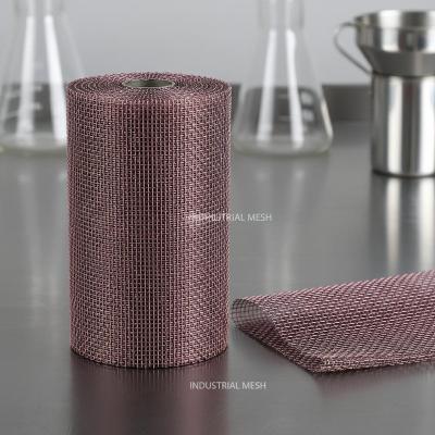 China Purple Bronze Copper Screen Plain Weave Durable Copper Wire Mesh for Industrial Filtration and Separation for sale