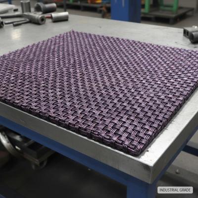 China Square Purple Bronze Woven Mesh Screen Ideal for Heavy Duty Screening and Protective Guarding in Industrial Environments for sale