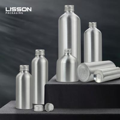 China 100ml 150ml Empty Aluminum Cosmetic Containers Bottle With Aluminum Cap for sale