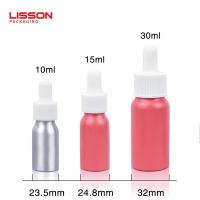 China 10ml 15ml Refillable Aluminum Bottle 35mm Aluminum Essential Oil Bottles for sale