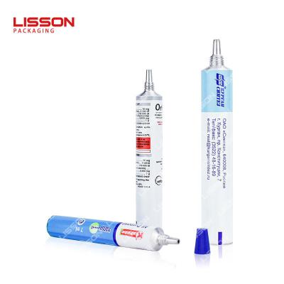 China 10ml 15ml Ointment Squeeze Tube Packaging Nozzle Aluminium Tubes For Cosmetics for sale