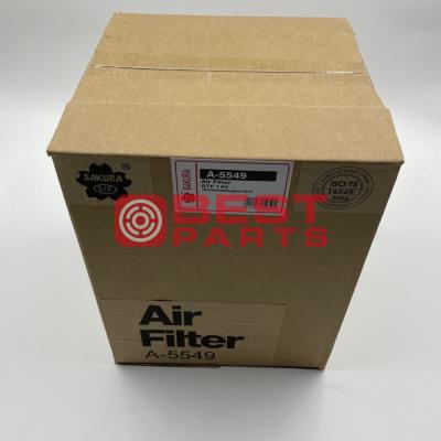 China Machinery  Spare Parts Excavator Air Filter A-5549 AF25125M For SAKURA K2833PU K2833 for sale