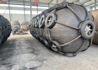China Black Marine Pneumatic Rubber Fender 50kpa 3.3*6.5m With Chain Net for sale