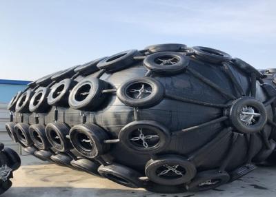 China Yokohama STS STD Pneumatic Rubber Fender Marine Ball With Chain And Tires Net for sale