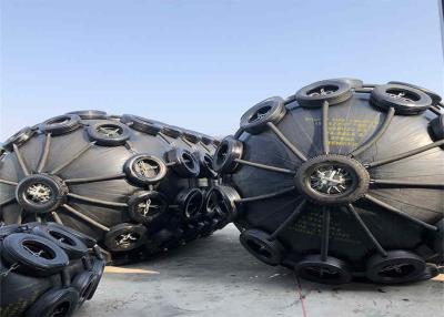 China Rubber Pneumatic Marine Fender Dock Defense Boat Fender With Tyre Net for sale