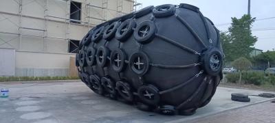China 3300x6500mm Floating Pneumatic Yokohama Fenders 50Kpa With Chain Tyre Net for sale