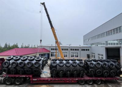 China Colorful Polyurethane Eva Fender / Foam Filled Fender With Hot Galvanized Chains And Flange for sale