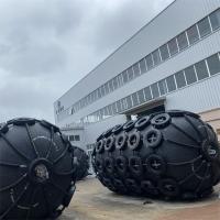 China Black 2000x4000mm Pneumatic Rubber Fender With Chain And Tire Net 50kpa For Boat for sale