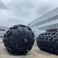 China Pneumatic Rubber Fender 50/80kPa Black With Yellow Stripes For Marine Safety for sale