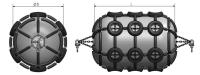 China Natural Rubber Boat Mooring Fenders Protective Tyre With Tire Chain for sale