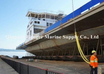 China Floating Barge Tug Marine Salvage Air Lift Bags , High Air Press Marine Rubber Airbag for sale