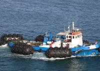 China Large Gas Carriers Pneumatic Floating Rubber Fender with Galvanized Chain & Q235 Flange for sale