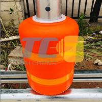 China Anti Shock Diameter 370mm Spacing 0.5m Safety Roller Barrier for sale