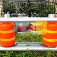 China Anti Shock Diameter 370mm Spacing 0.5m Safety Roller Barrier for sale
