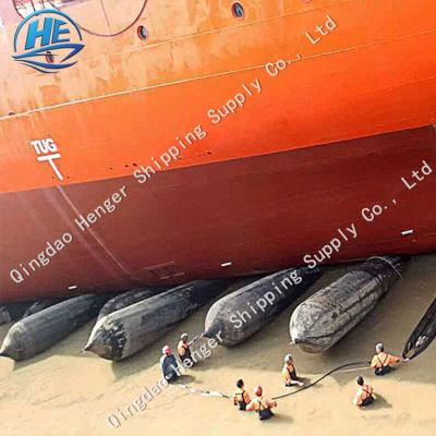 China Inflatable Marine Rubber Airbag Marine Salvage Air Lift Bags Black Color for sale