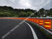 China Energy Absorbing Diameter 370mm Roller Road Barrier Safety Roller Barrier System for sale