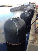 China Black Underwater Submarine Hydro Pneumatic Marine Rubber Fenders 50Kpa for sale