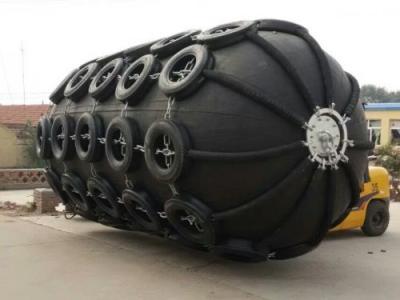 China 3.3*6.5m Black Floating Protective Wharf Dock Pneumatic Rubber Fender for sale